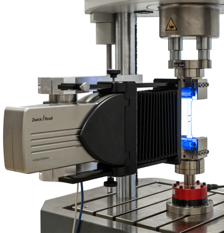 Video extensometer - mark-free measurement and more | ZwickRoell