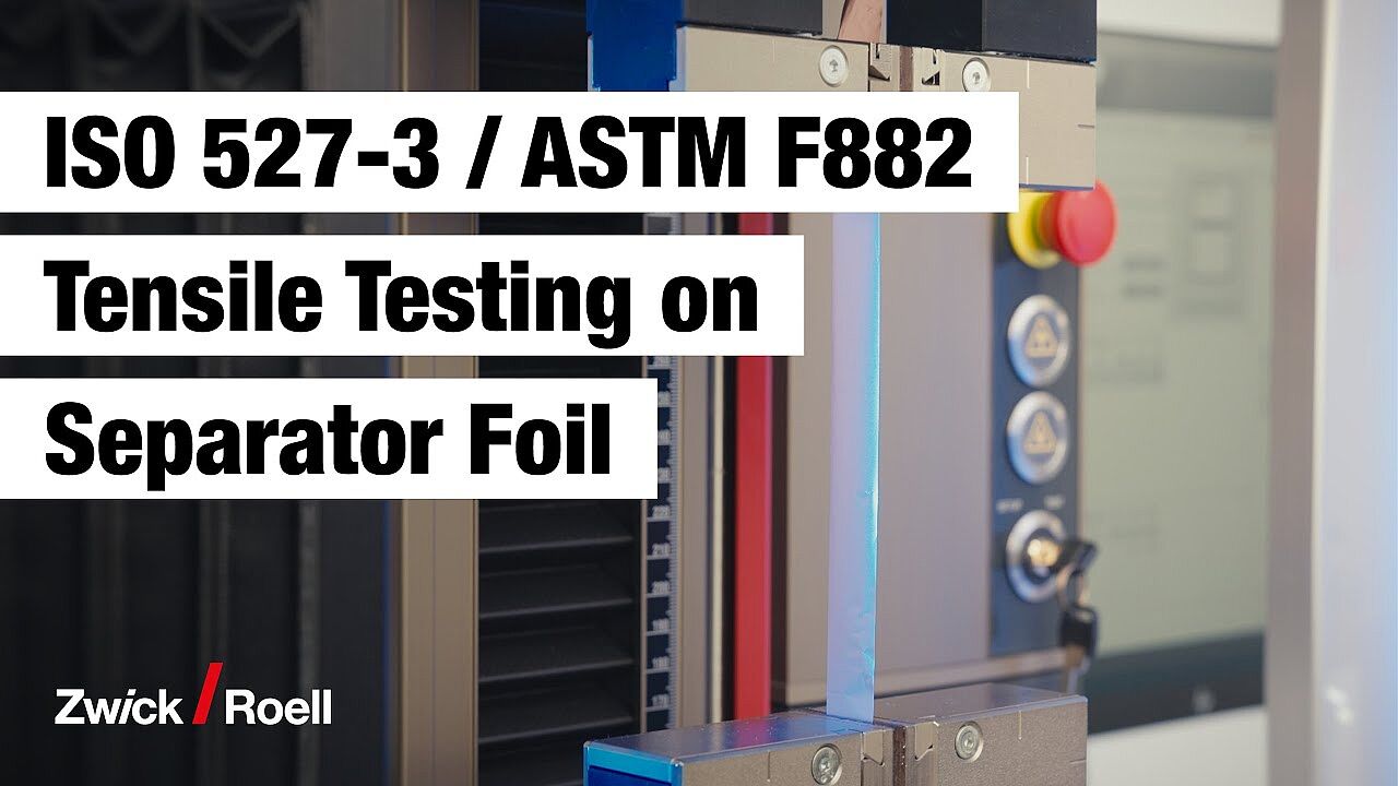 ISO 527-3 | tensile test on plastic film | ZwickRoell