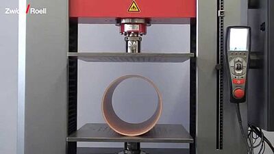 Initial ring stiffness & ring flexibility plastic pipes | ZwickRoell