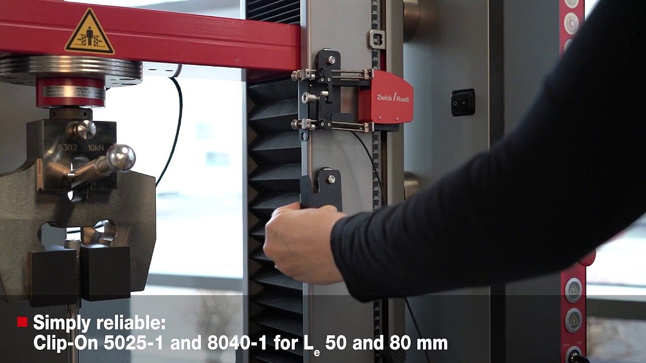 Clip-on extensometers | ZwickRoell