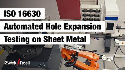 Automated hole expansion tests | ZwickRoell