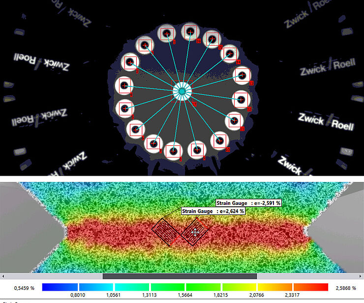 Video extensometer - mark-free measurement and more | ZwickRoell