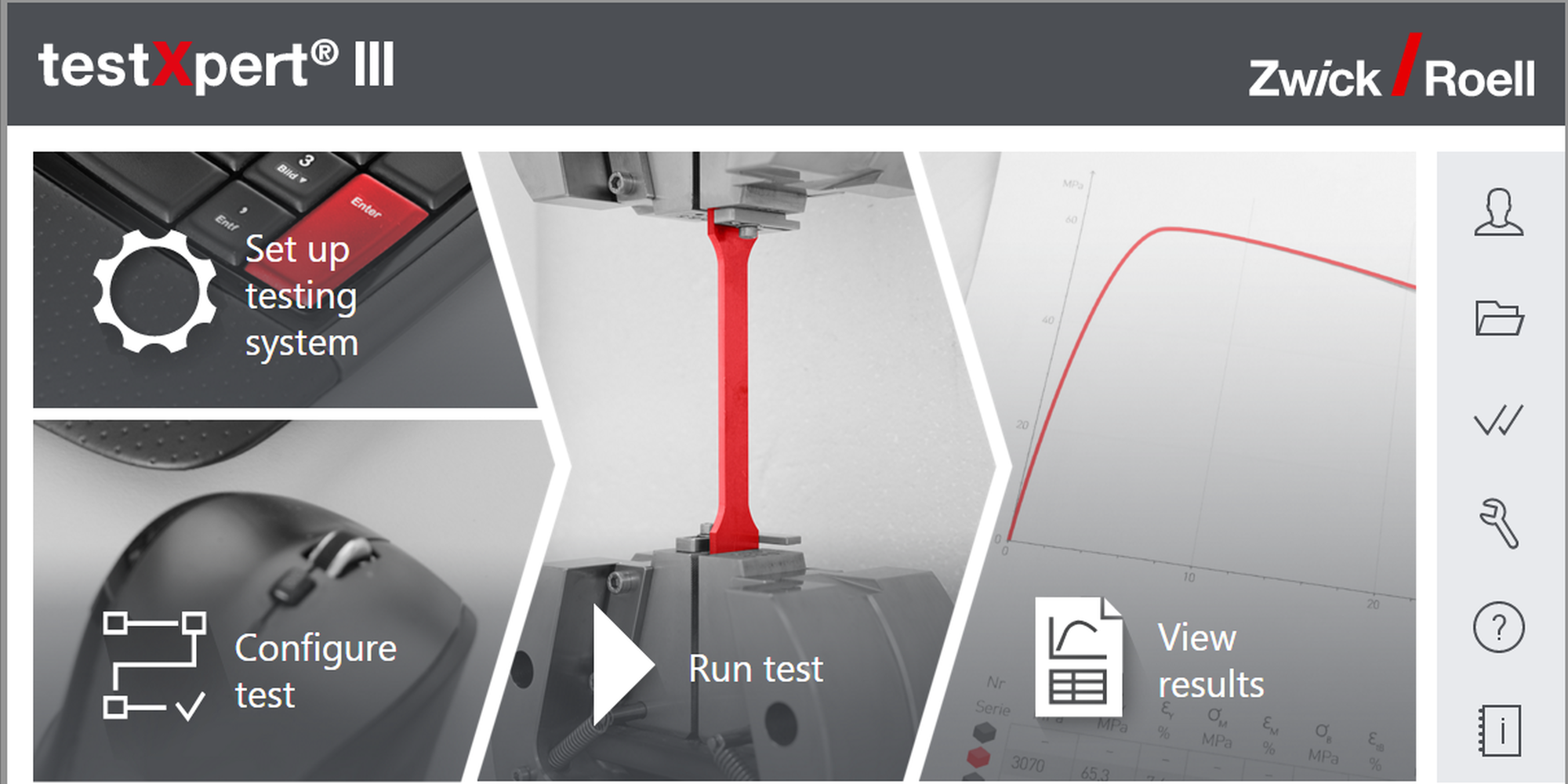 Import & Export der Daten in testXpert III | ZwickRoell